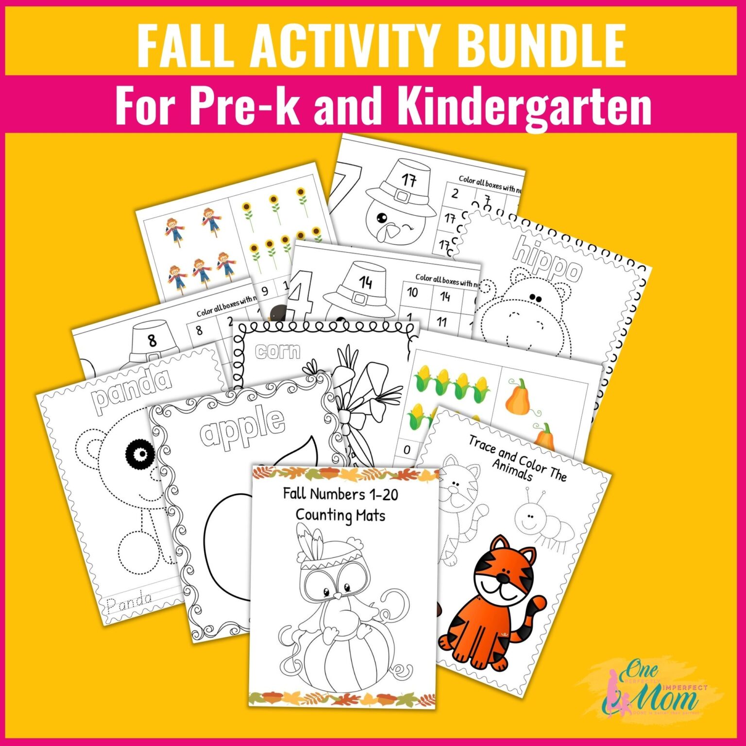 Fall Activity Bundle – Printables One Perfectly Imperfect Mom